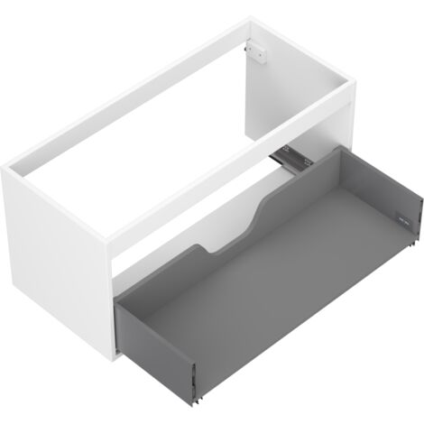Mexen Box-A caisson de meuble sous-lavabo 100 cm, 1 tiroir, blanc mat ...