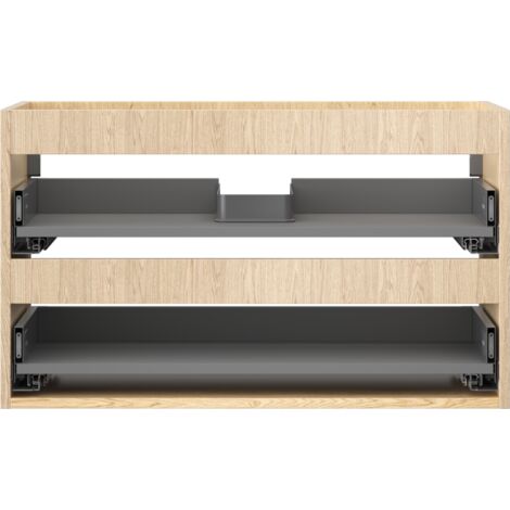 Mexen Box-A corps de meuble sous lavabo 80 cm, 2 tiroirs, chêne - 91AX0 ...