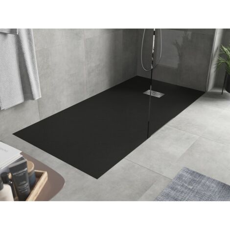 Bac de douche Mexen Hugo rectangulaire SMC 180 x 90 cm, noir, cache ...