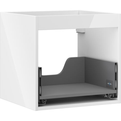 Mexen Box-A corps du meuble sous-lavabo 50 cm, 1 tiroir, blanc brillant ...