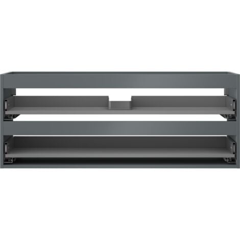 Mexen Box-A corps de meuble sous-lavabo 120 cm, 2 tiroirs, graphite mat ...