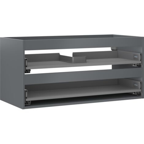 Mexen Box-A corps de l'armoire sous lavabo 100 cm, 2 tiroirs, graphite ...