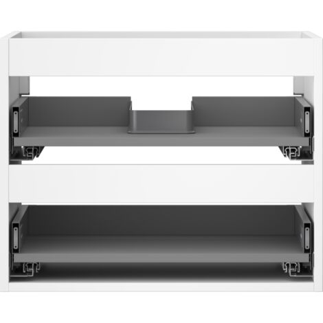 Mexen Box-A corps de meuble sous lavabo 60 cm, 2 tiroirs, blanc mat ...