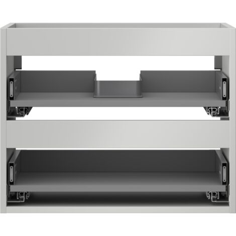 Mexen Box-A corps de meuble sous-lavabo 60 cm, 2 tiroirs, gris mat ...