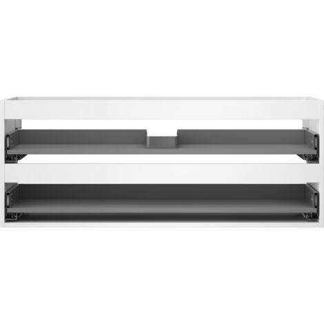 Mexen Box-A corps d'armoire sous-vasque 120 cm, 2 tiroirs, blanc mat ...