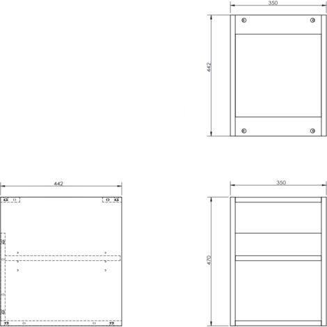 Mexen Box-A armoire ouverte avec étagère 35 cm, chêne - 91AX2-0350-470-0-81