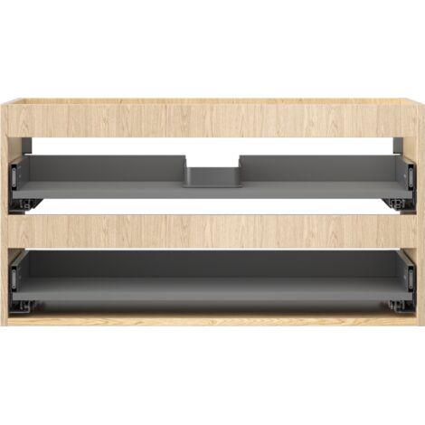 Mexen Box-A boîtier de meuble sous-lavabo 90 cm, 2 tiroirs, chêne ...