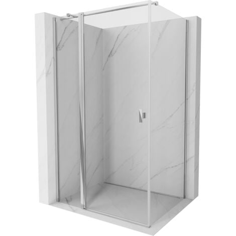 Mexen Mist T cabine de douche pivotante 105 x 110 cm, transparent, chromé - 8A4T-105-110-01-00