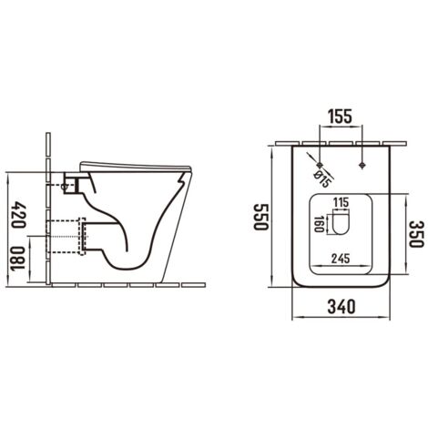Mexen Cube cuvette WC sur pied Rimless avec abattant à descente lente ...