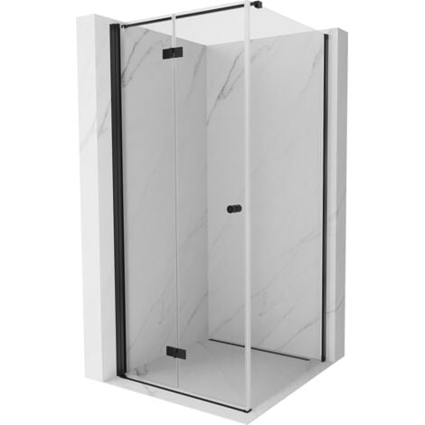 Mexen Mist-F T cabine de douche pliante gauche 90 x 90 cm, transparent, noire - 8A6T-090-090-70-00-L