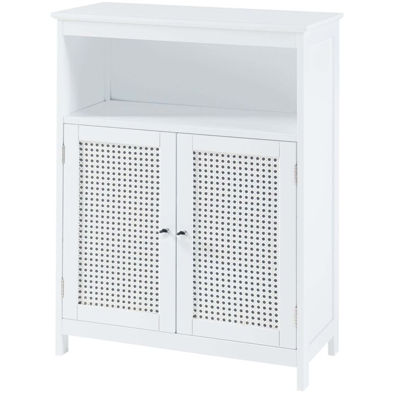 Mobiletto/scaffale basso per bagno 80 x 60 x 28 cm con 2 ante finitura ...