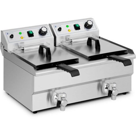 Friggitrice elettrica 2 x 11 litri 230 volt professionale inox 140003987