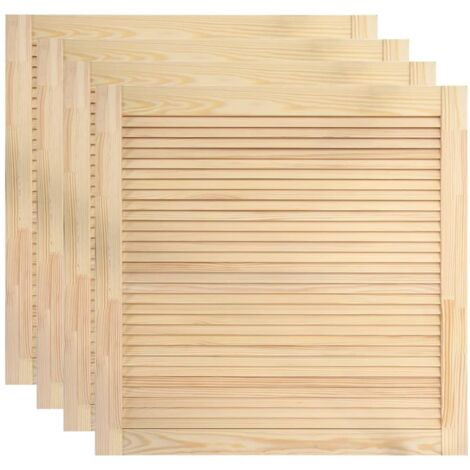 Ante a persiana 4 pezzi in legno di pino massiccio 39,5x39,4 cm