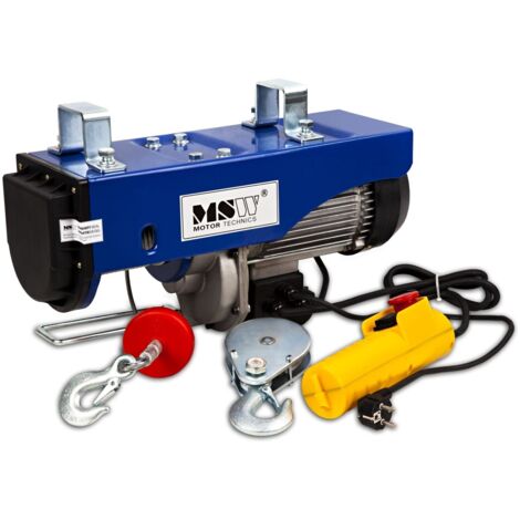 Verricello elettrico professionale con telecomando 1.600 W 500/1.000 kg ...