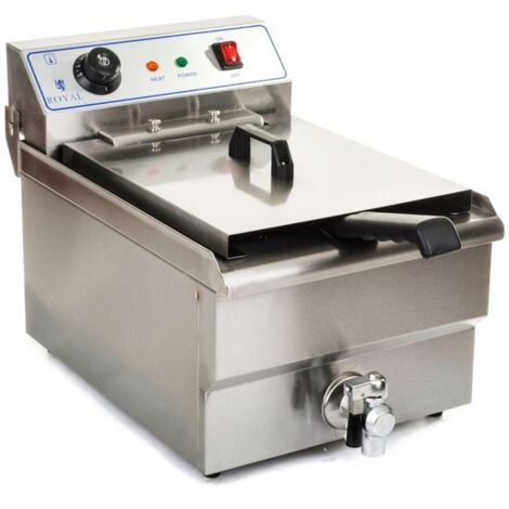 Friggitrice in acciaio inox 1 vasca da 10 litri e resistenza estraibile ...