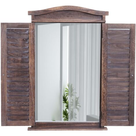 Specchio da parete per bagno di design con finestra con persiane ...