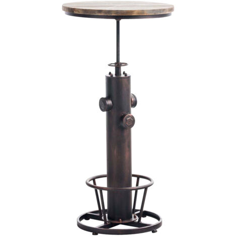 Tavolo alto da bar in stile industriale con poggiapiedi regolabile in ...