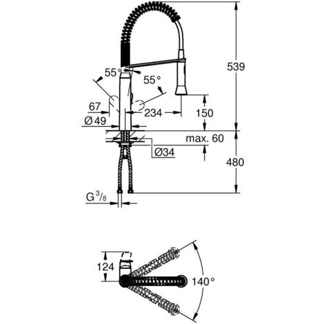 HANSGROHE Talis S 200 Mezclador de cocina con ducha extraíble cromo ...