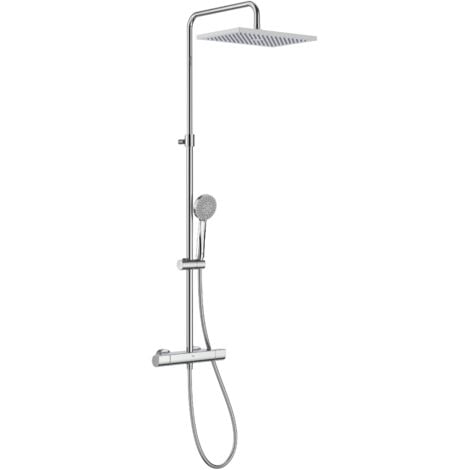 Columna de ducha Roca termostática T-Square cromado