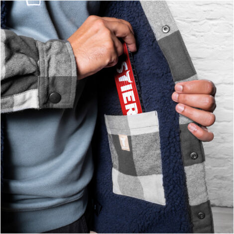 Veste STIER Heavy Lumber bci coton XL gris écossais