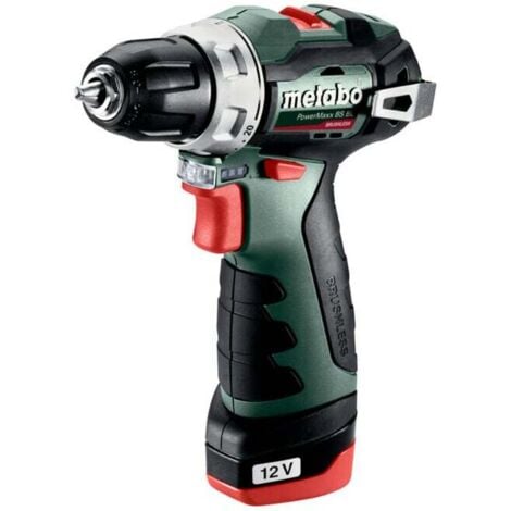 Perceuse-visseuse sans fil Metabo PowerMaxx BS BL, coffret en plastique 12V 2x2Ah Li-Power + LC 40
