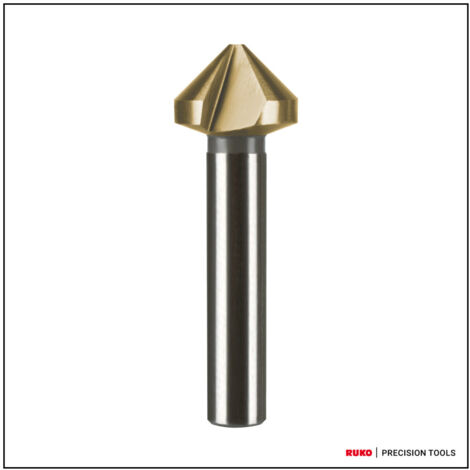 Fraises à chanfreiner 3 dents DIN 335 forme C 90° HSS-TiN