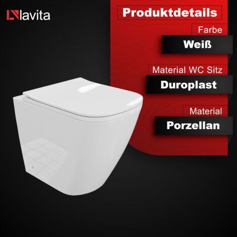 LAVITA Stand-WC Tyber - Stehende Toilette – Toilettenbecken