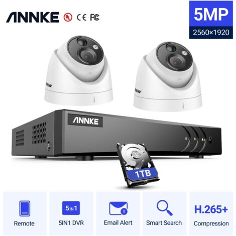 ANNKE 8CH Security Camera Surveillance System Kit,5 in 1 H.265+ DVR ...