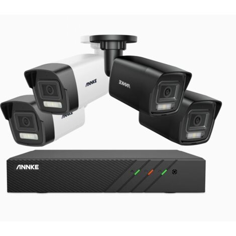 ANNKE 3K PoE 8-Channel Video Surveillance System with 4 Bullet Cameras ...