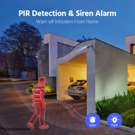 ANNKE Dual Light Solar Panel with 4MP Camera for Home Security with PIR ...