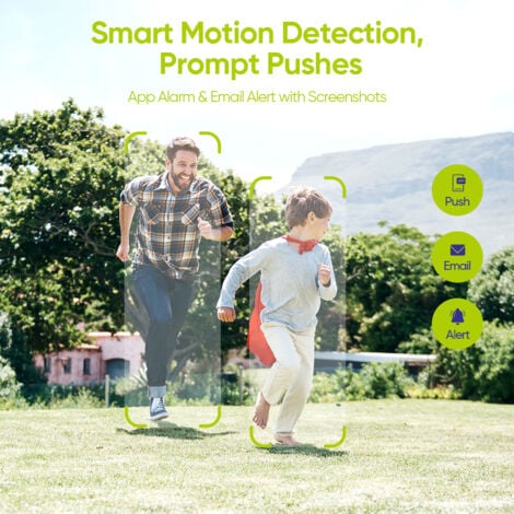 SANNCE 3MP PoE Security Cameras System with Motion Detection APP Push Alert Smart IR LED IP67