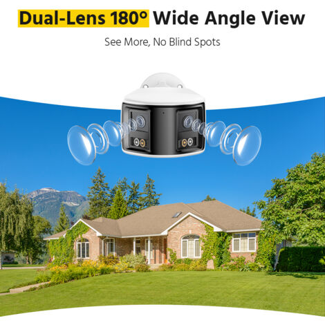 ANNKE 8 Channel PoE Dual Lens Camera Security System with 180 ...
