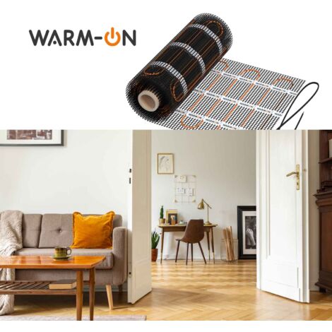 Heizmatte WARMON CLASSIC LIGHT 100 W/m² mit Smart Thermostat R7C-716 Smart WiFi Farb-LCD weiß - 5 m²