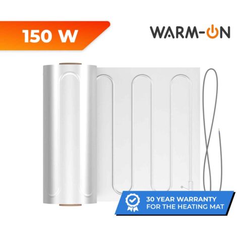 Heizmatte WARMON ALU 150 W/m² mit Smart Thermostat R7C-716 Smart WiFi Farb-LCD weiß - 3 m²