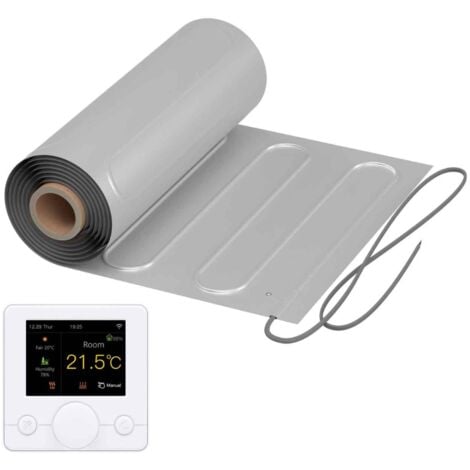 Heizmatte WARMON ALU 150 W/m² mit Smart Thermostat R7C-716 Smart WiFi Farb-LCD weiß - 10 m²