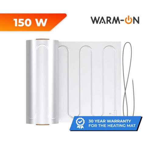 Heizmatte WARMON ALU 150 W/m² mit Thermostat AC3082H analog, schwarz - 5 m²