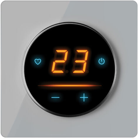 Raumthermostat OneKeyElectro 25 WIFI Touch mit Garda Glass-Abdeckrahme - grau