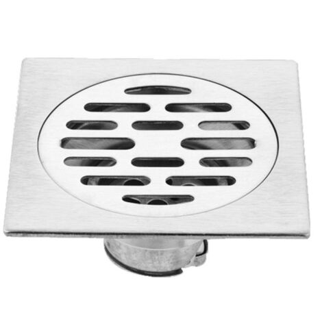 BEBUSINGOTO Scarico a pavimento quadrato in acciaio inox ispessito, antiodore, scarico doccia ...