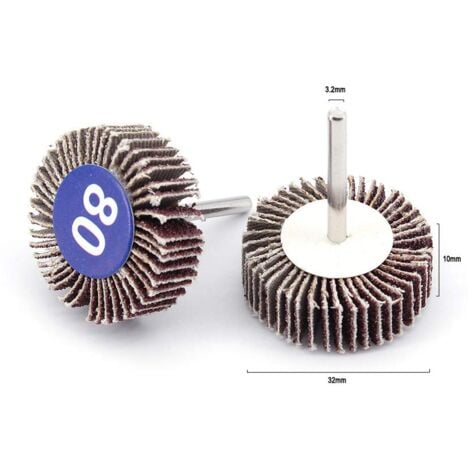 BEBUSINGOTO Ruote lamellari, set di 20 dischi abrasivi da 32 x 10 x 3,2 mm per utensili rotanti ...
