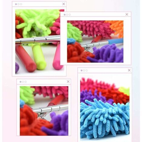 BEBUSINGOTO Spolverino in microfibra con asta telescopica per rimuovere ...