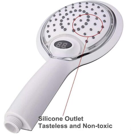 BEBUSINGOTO Soffione doccia a LED, doccetta a LED, soffione doccia con ...