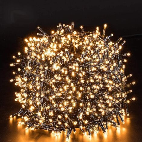 BEBUSINGOTO Luci a LED da 20 m, filo standard, lampada bianca calda ...