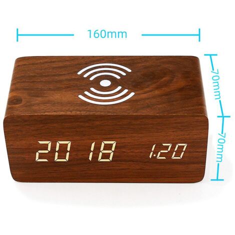 BEBUSINGOTO Reloj proyector con radio, USB con doble alarma y pantalla ...