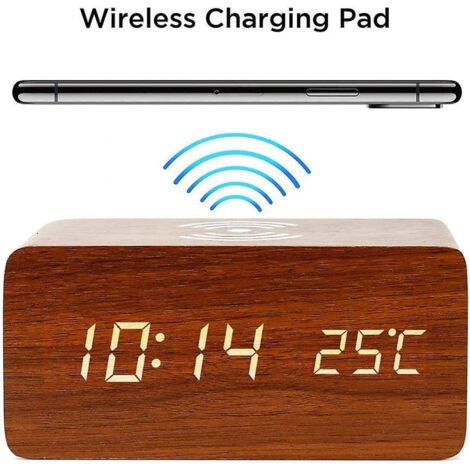BEBUSINGOTO Reloj proyector con radio, USB con doble alarma y pantalla ...