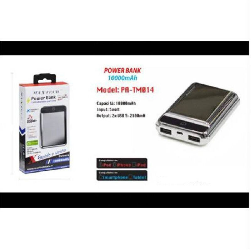 Batterie Externe 10 000 Mah, Double Port Usb, Chargeur De Batterie ...