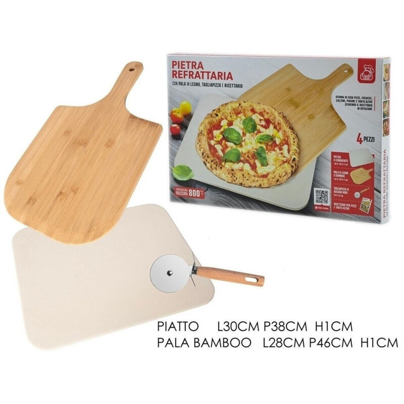 Pala Per Pizza In Legno Betulla 46 X 28 Cm Slim Con Rotella Pizza Piatto
