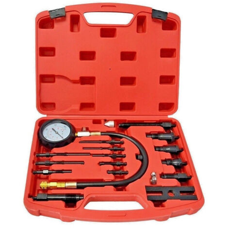 Kit 18pz. Tester Pressione Di Compressione Per Motori Diesel Tdi Cdi Td ...