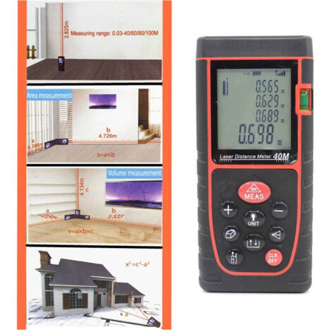 Metro Digitale Laser 50mt Misura Display Lcd Ut390h