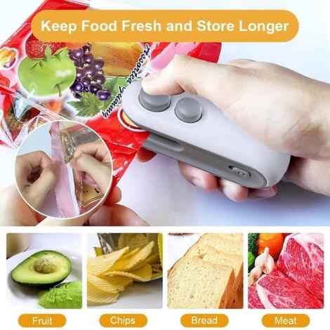 Mini Scelleuse Usb Portable Rechargeable 2-en-1 Pour Sceller Les ...