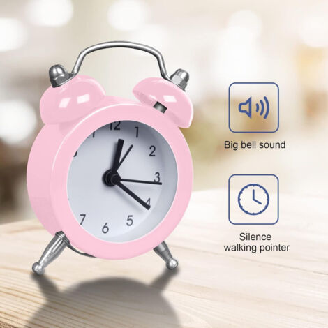Mini Alarm Clock Analog Table Small Sound Alarm Clock
